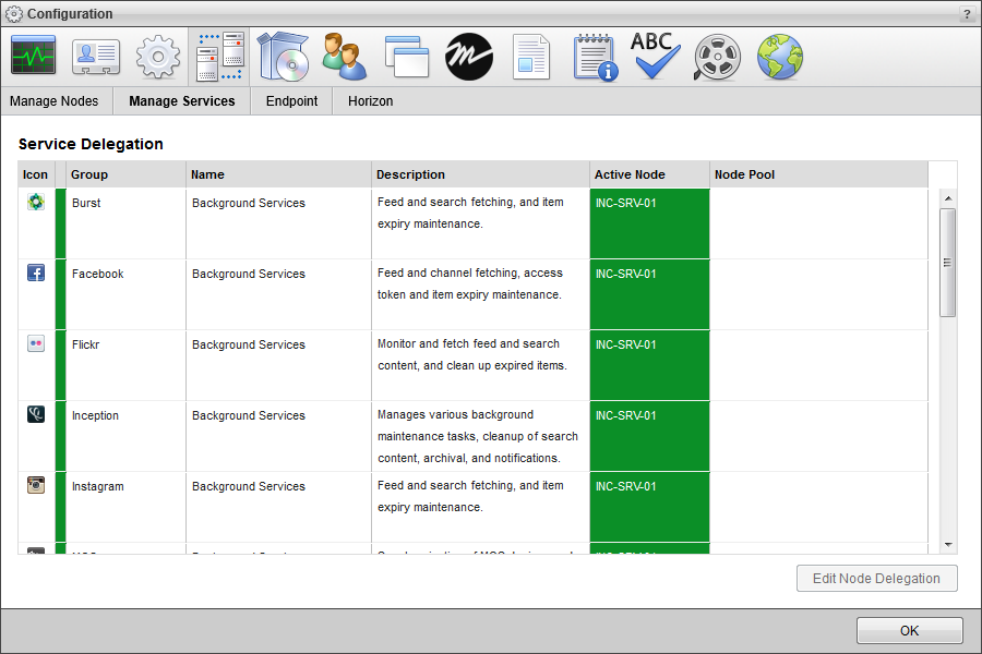 Manage Inception Services