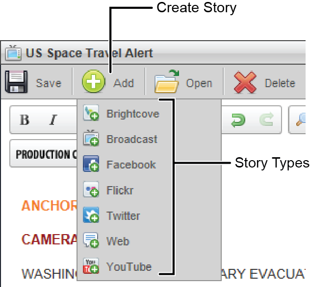 Story Editor Panel