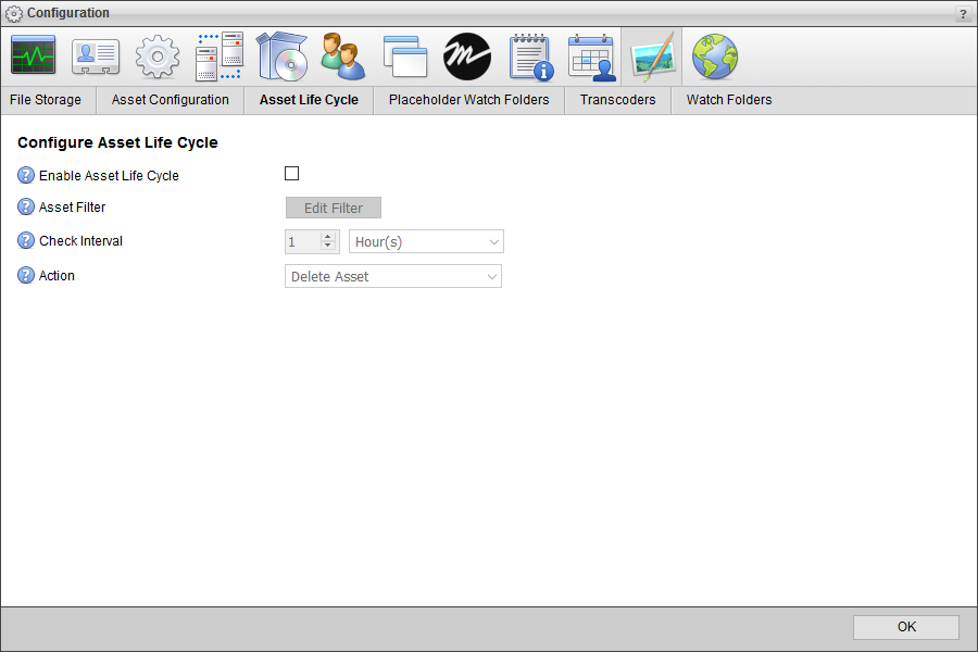 Configure Asset Life Cycle